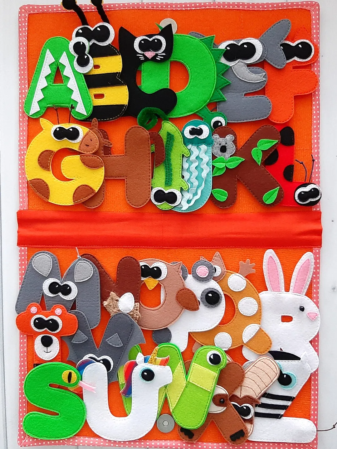 Felt alphabet pattern, ABC Quiet book Pattern , First montessori ...