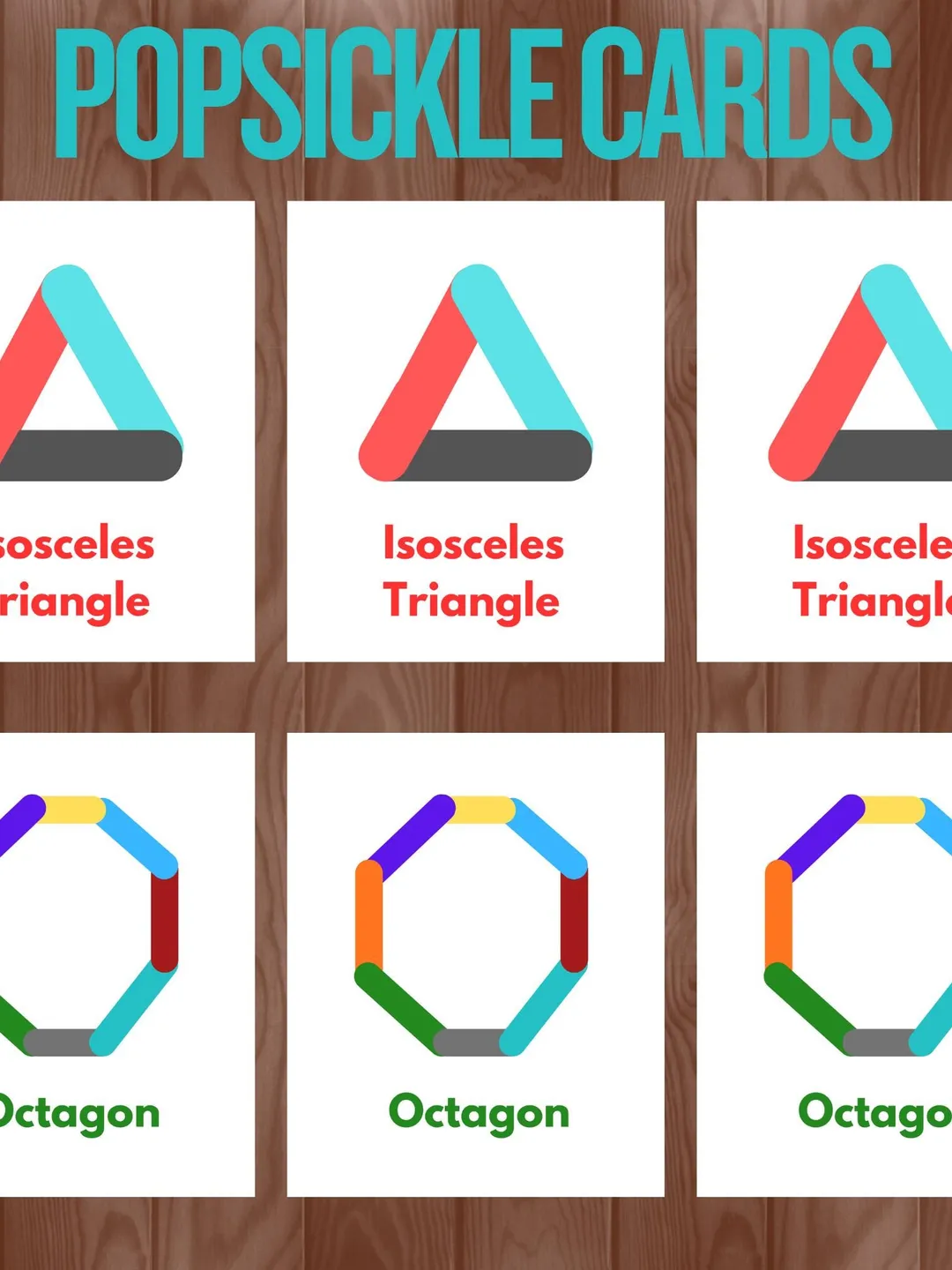 Printable Popsicle Stick Shapes Activity | Montessori-Inspired Toddler ...