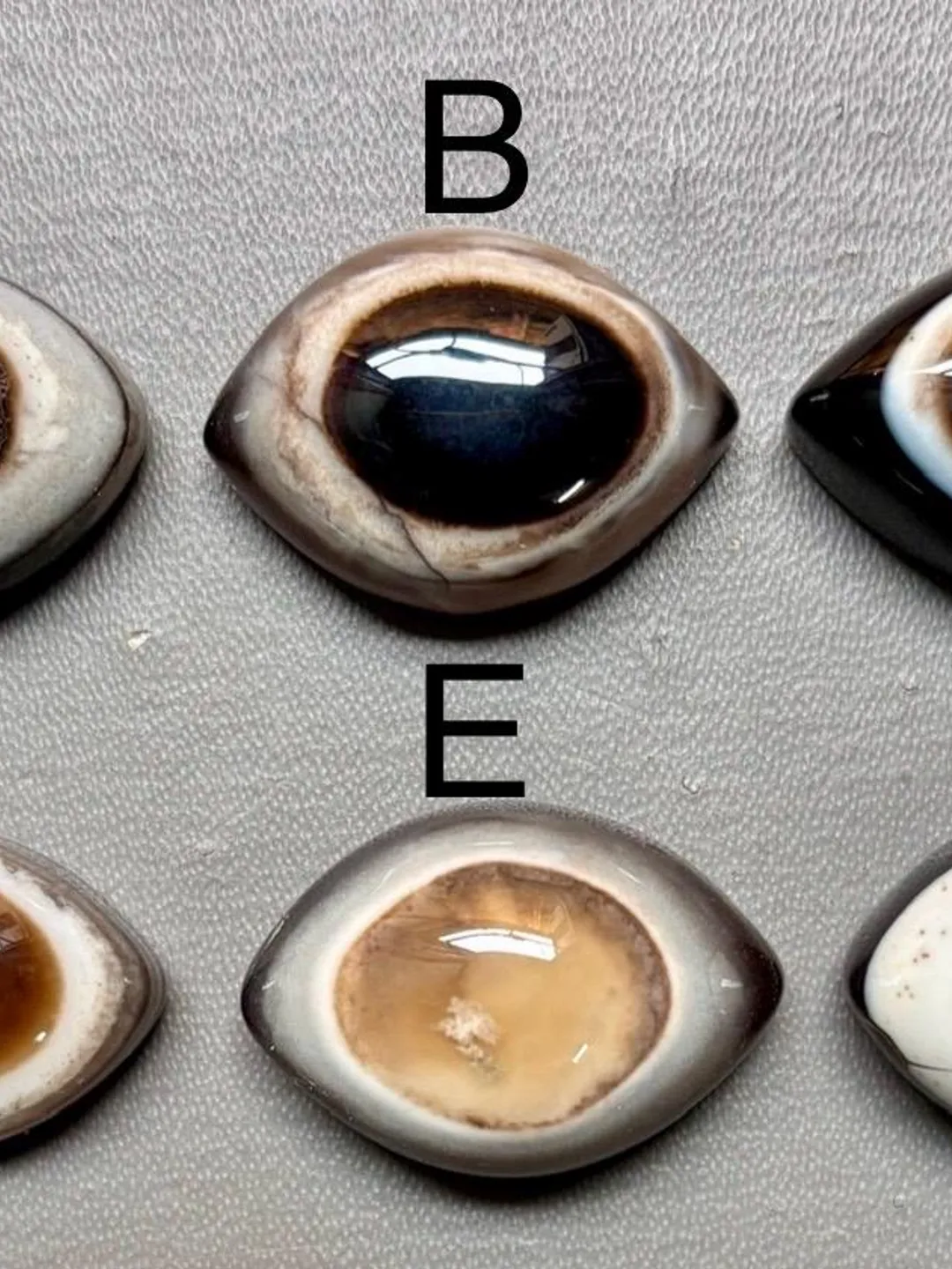 Natural ,Black Banded Agate, Eyes ,Semi Precious ,Gemstone, Handmade,