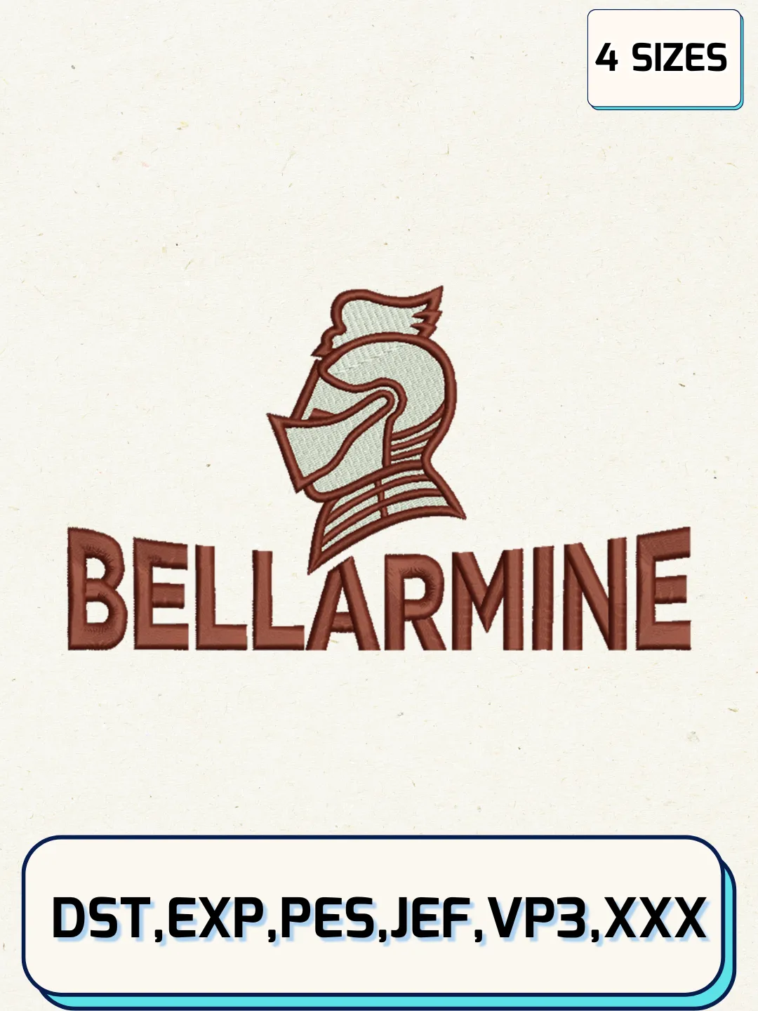 Bellarmine Knights Embroidery Design Files, NCAA Logos Embroidery ...