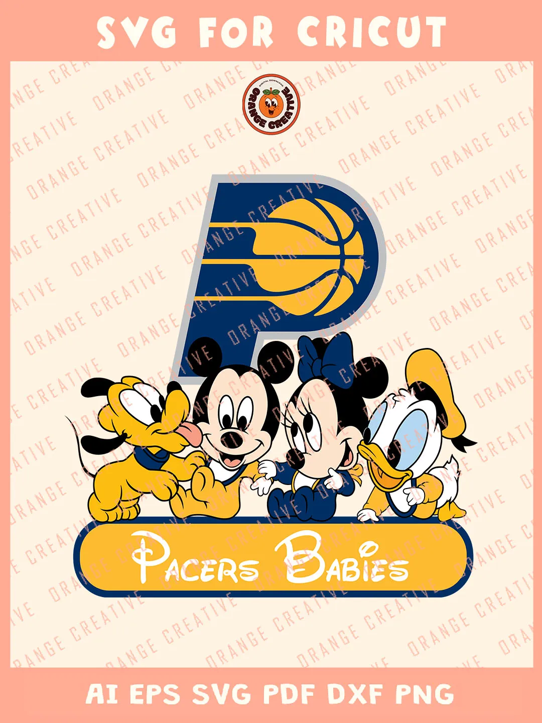 NBA Pacers Babies Svg Files, NBA Team x Mickey Svg Designs, NBA Indiana ...