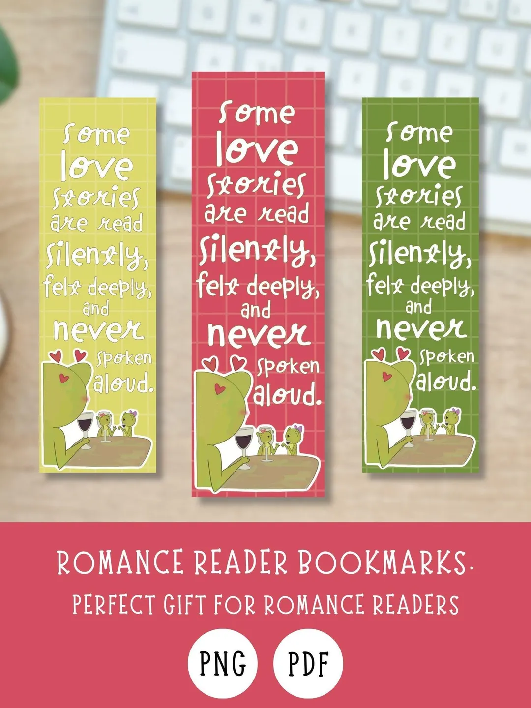 Girly Romance Bookmarks | Romantic Bookmark Set for Romance Reader ...