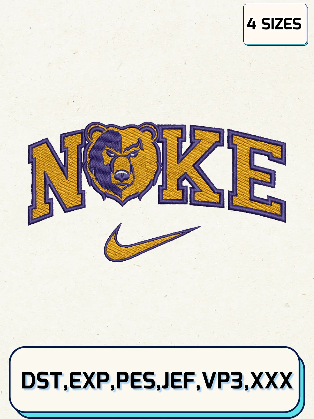 Nike California Golden Bears Logos Embroidery Design Files, NCAA Logos ...