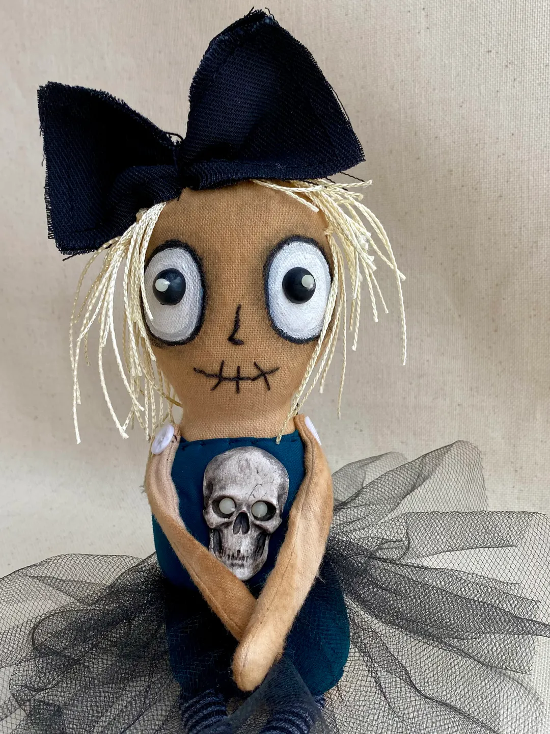 Creepy doll for oddities home decor . Cute doll for gothic gift ...