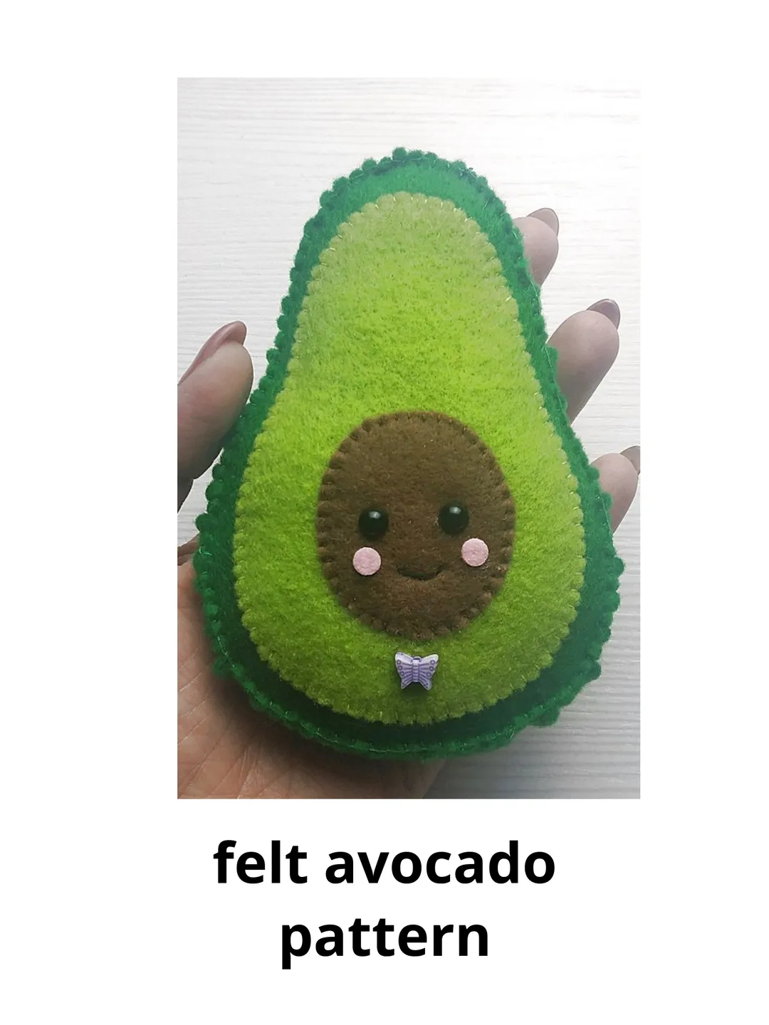 Avocado Felt pattern Avocado ornament felt food pattern