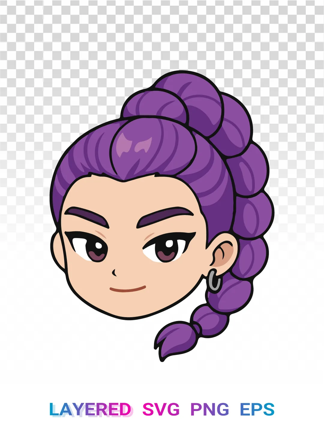 Rumi SVG PNG, Kpop Huntrix Clipart, Anime Girl Cricut