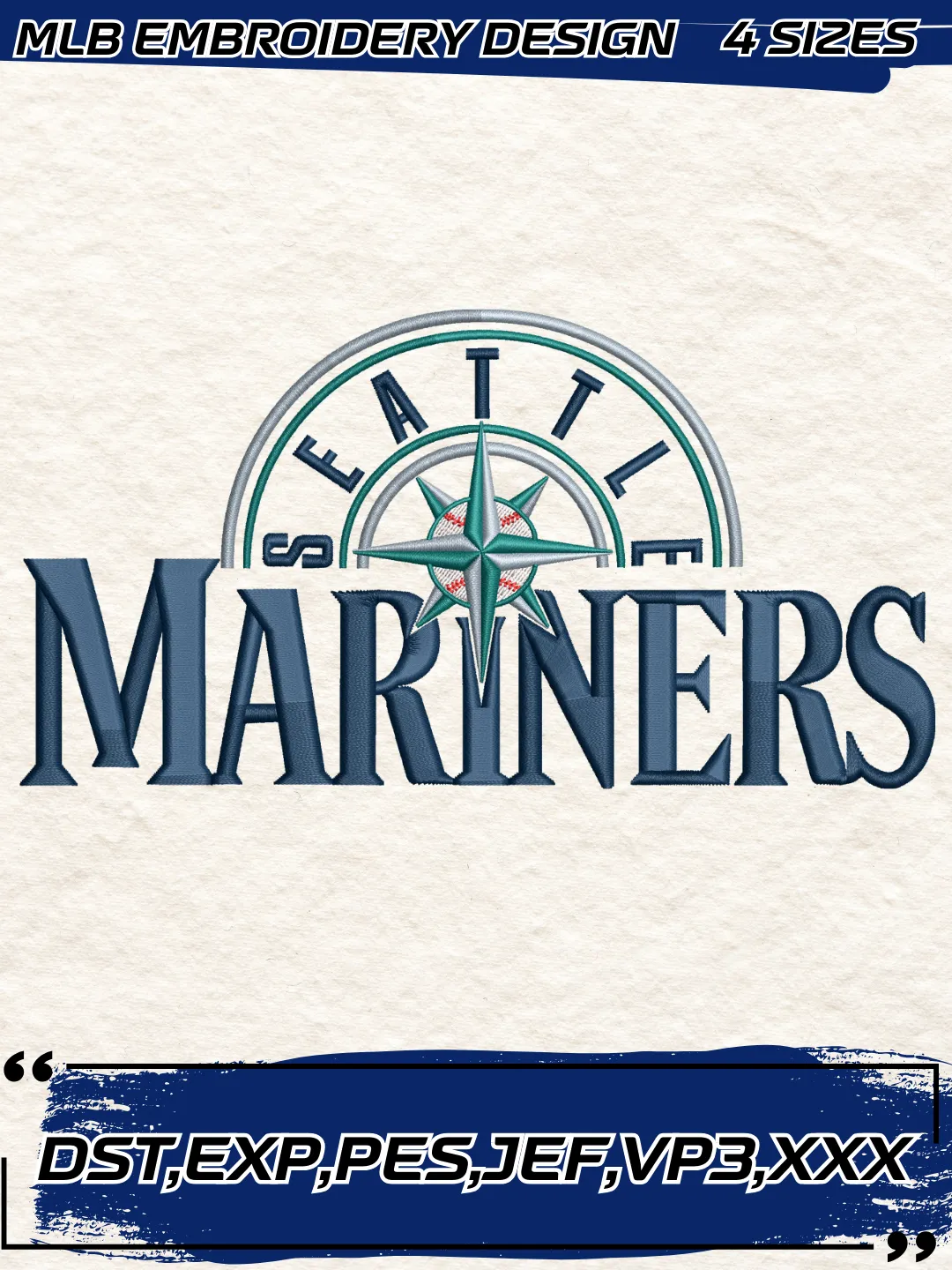 Seattle Mariners Alternate Logo Embroidery Design,MLB Embroidery Design ...
