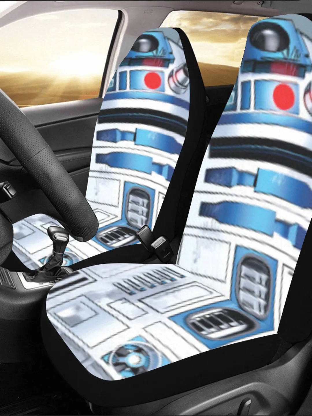 R2D2 Car Seat Covers Set of 2 Universal Size