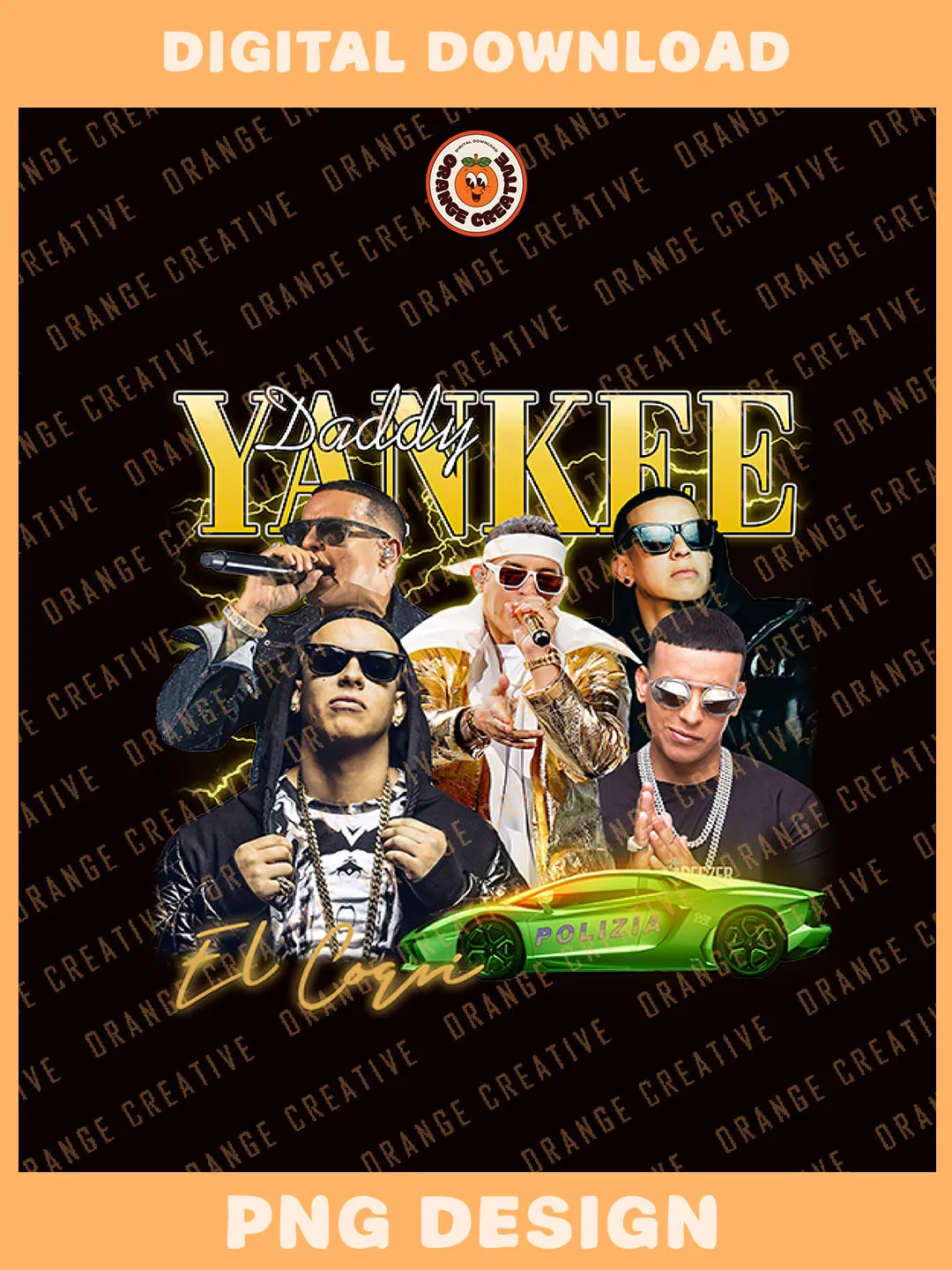 Retro Yanke Daddy Rapper Bootleg T-shirt PNG, 90s Bootleg Template ...