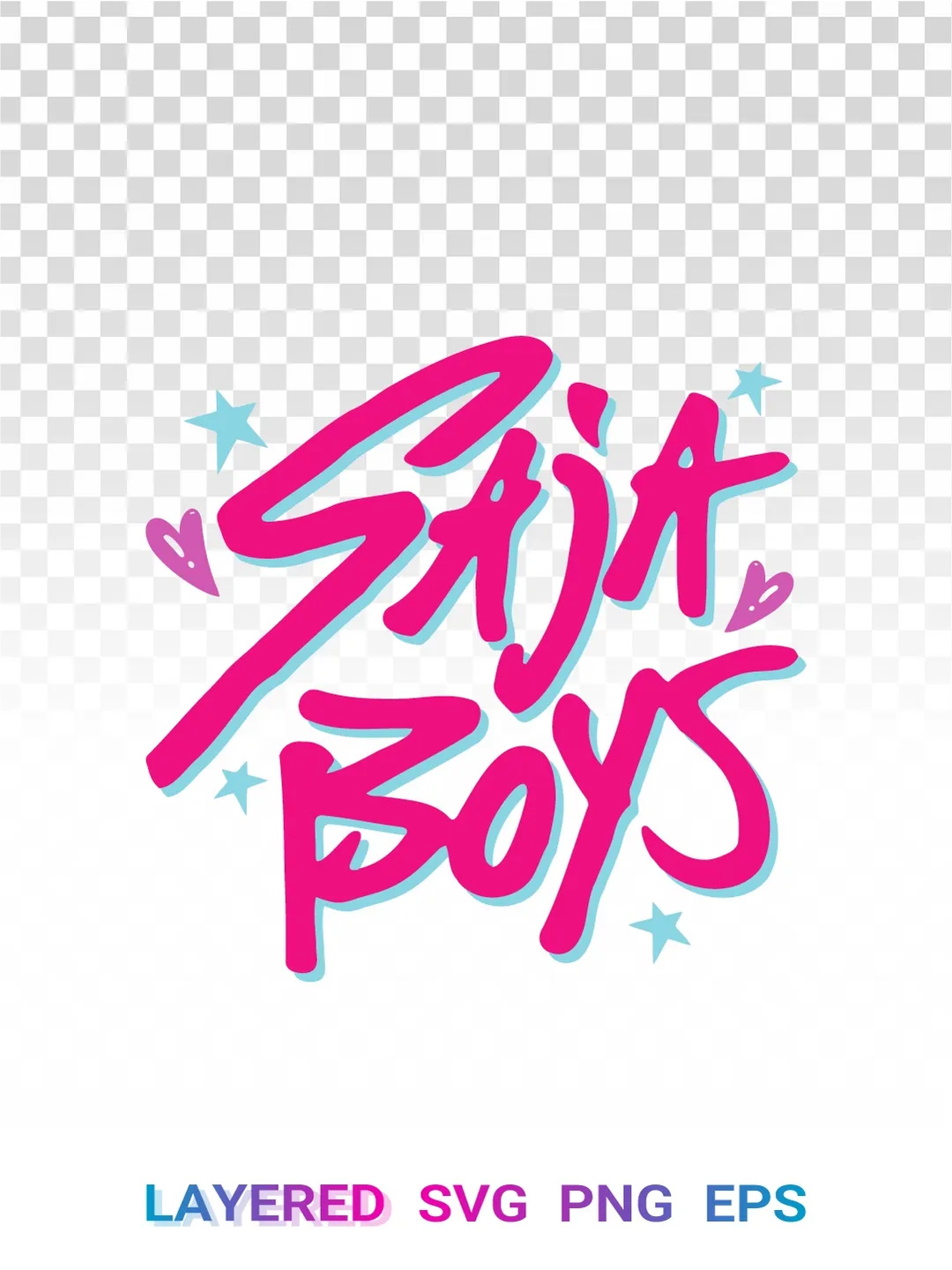 Saja Boys Kpop Logo SVG PNG, Korean Band Clipart Cricut