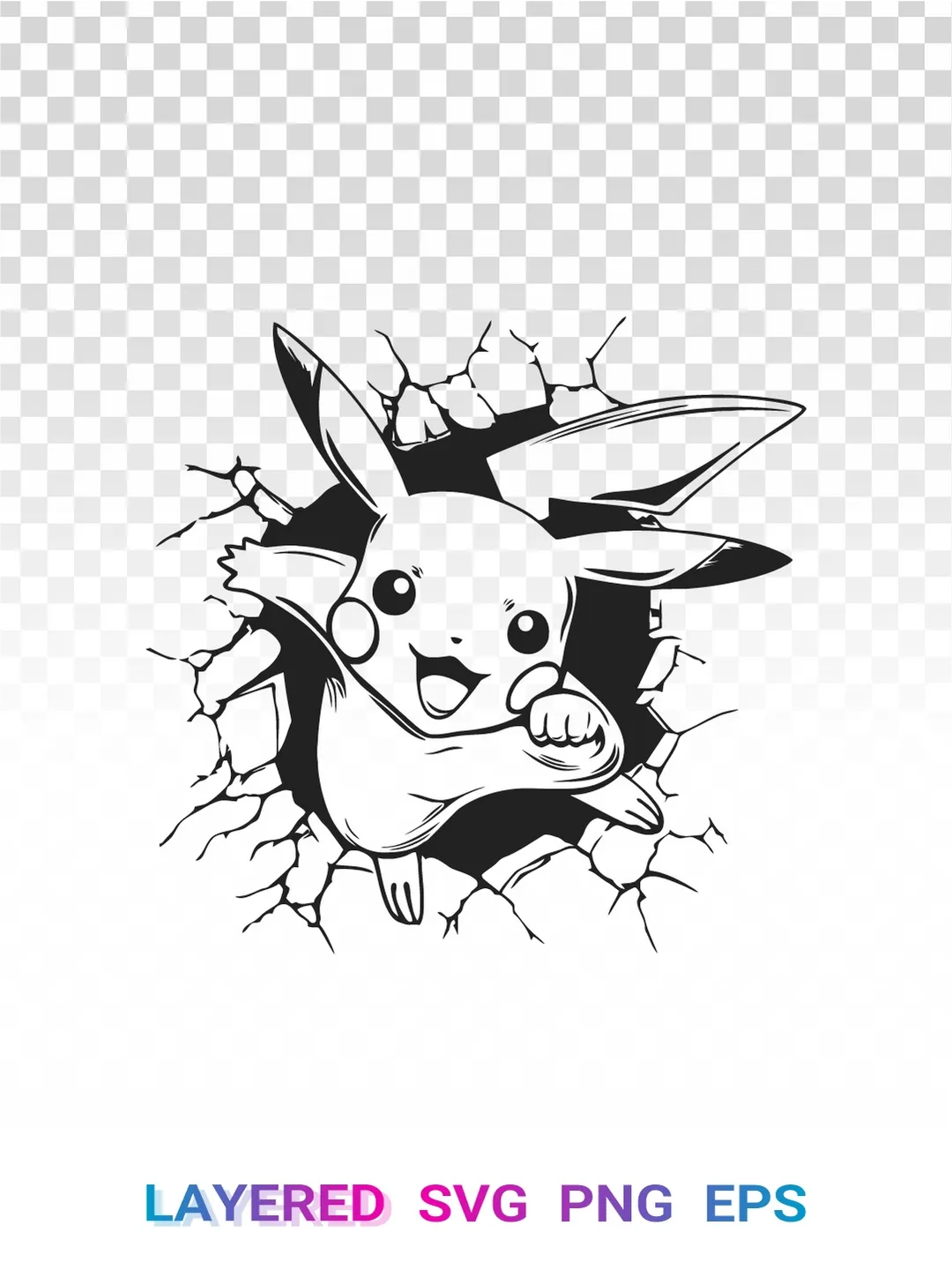 Pikachu Dodgers PNG Clipart, MLB SVG, Pokémon Cricut