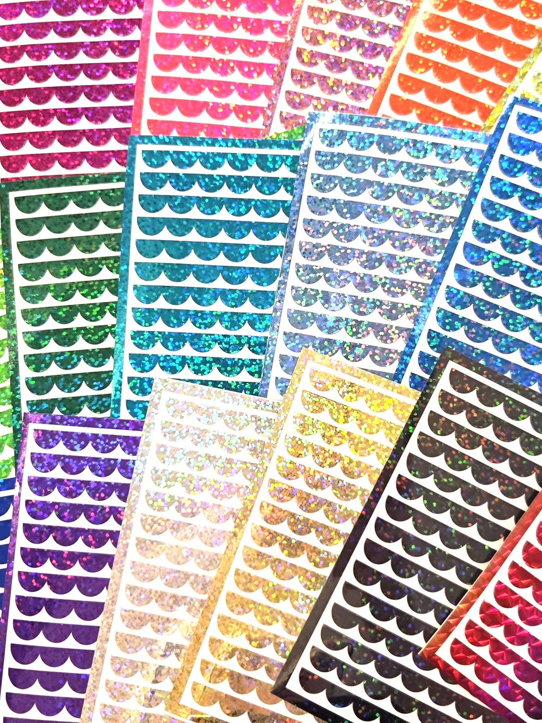 Scalloped Border Stripe Stickers for notecards, envelopes and junk ...