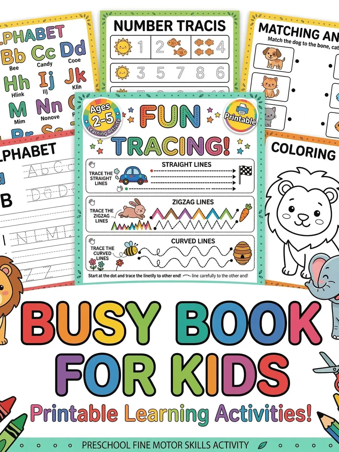 Alphabet Tracing Worksheets A to Z Printable | Preschool Kindergarten ...