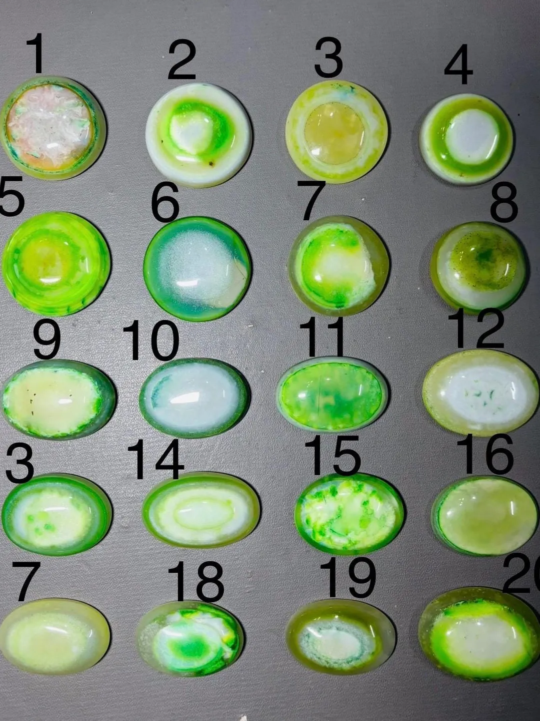 A ,Natural Green Bended Agate Daid Eyes Cabochon, Handmaid, Gemstone,