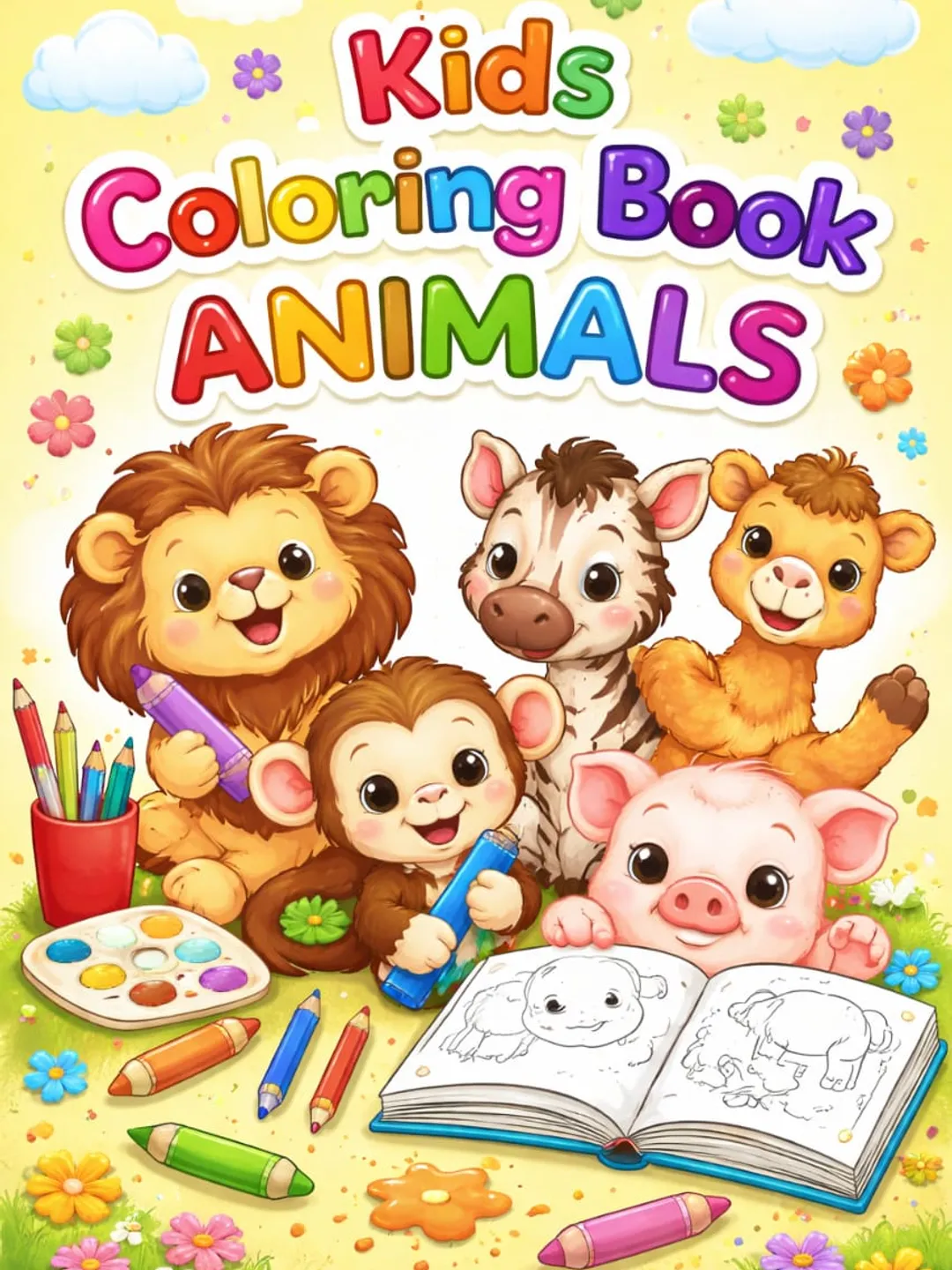 Animal Alphabet Tracing and Coloring Book (A–Z)