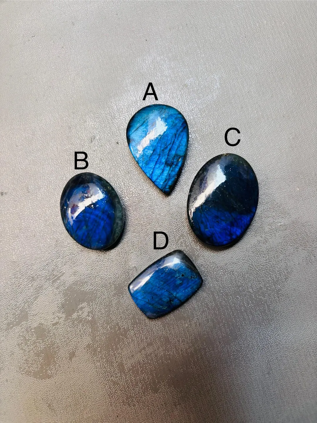 Natural Blue Labradorite Cabochon: Handmade Gemstone Jewellery