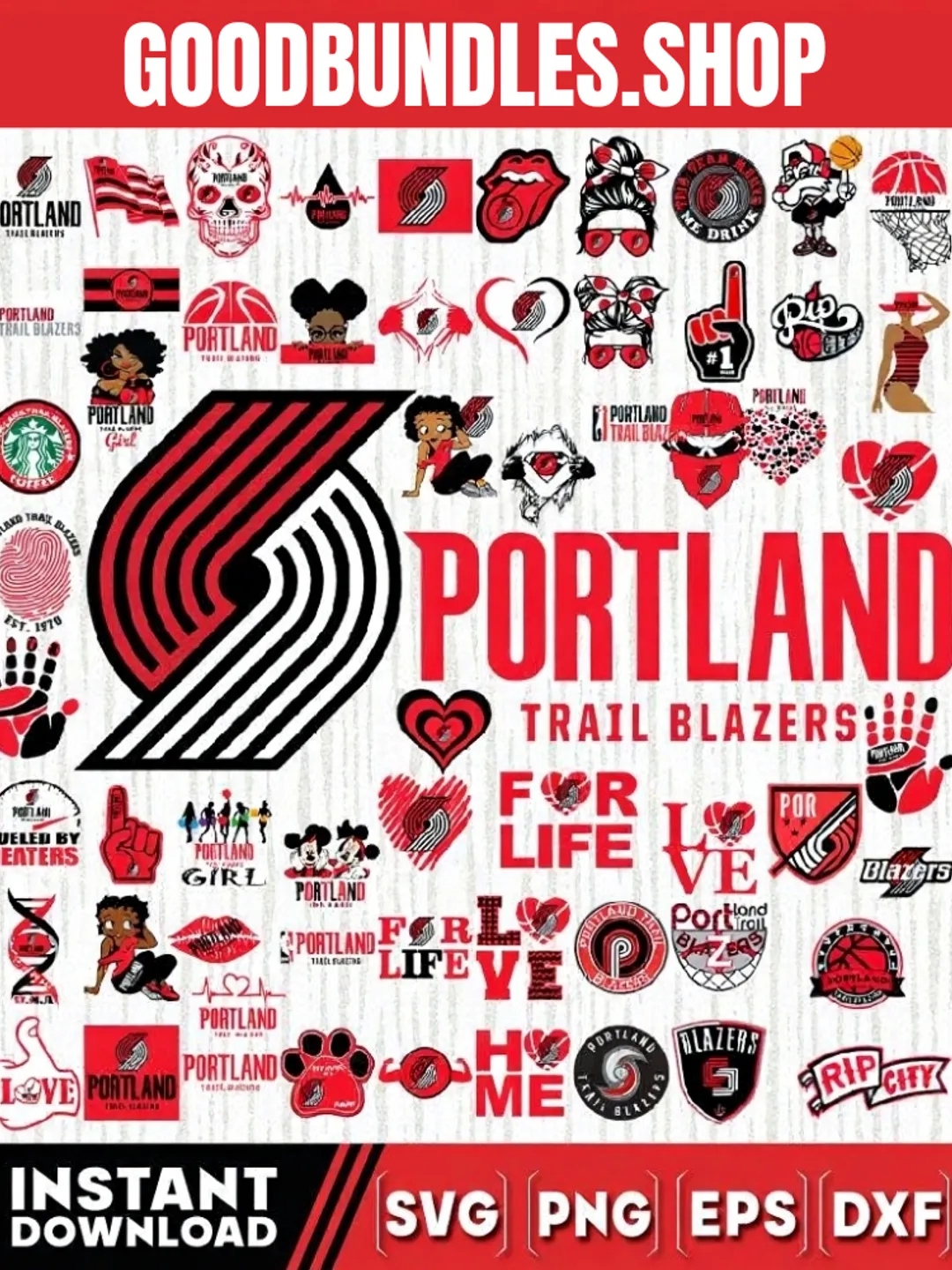 78 Files Portland Trail Blazers Team Bundles Svg, Portland Trail ...