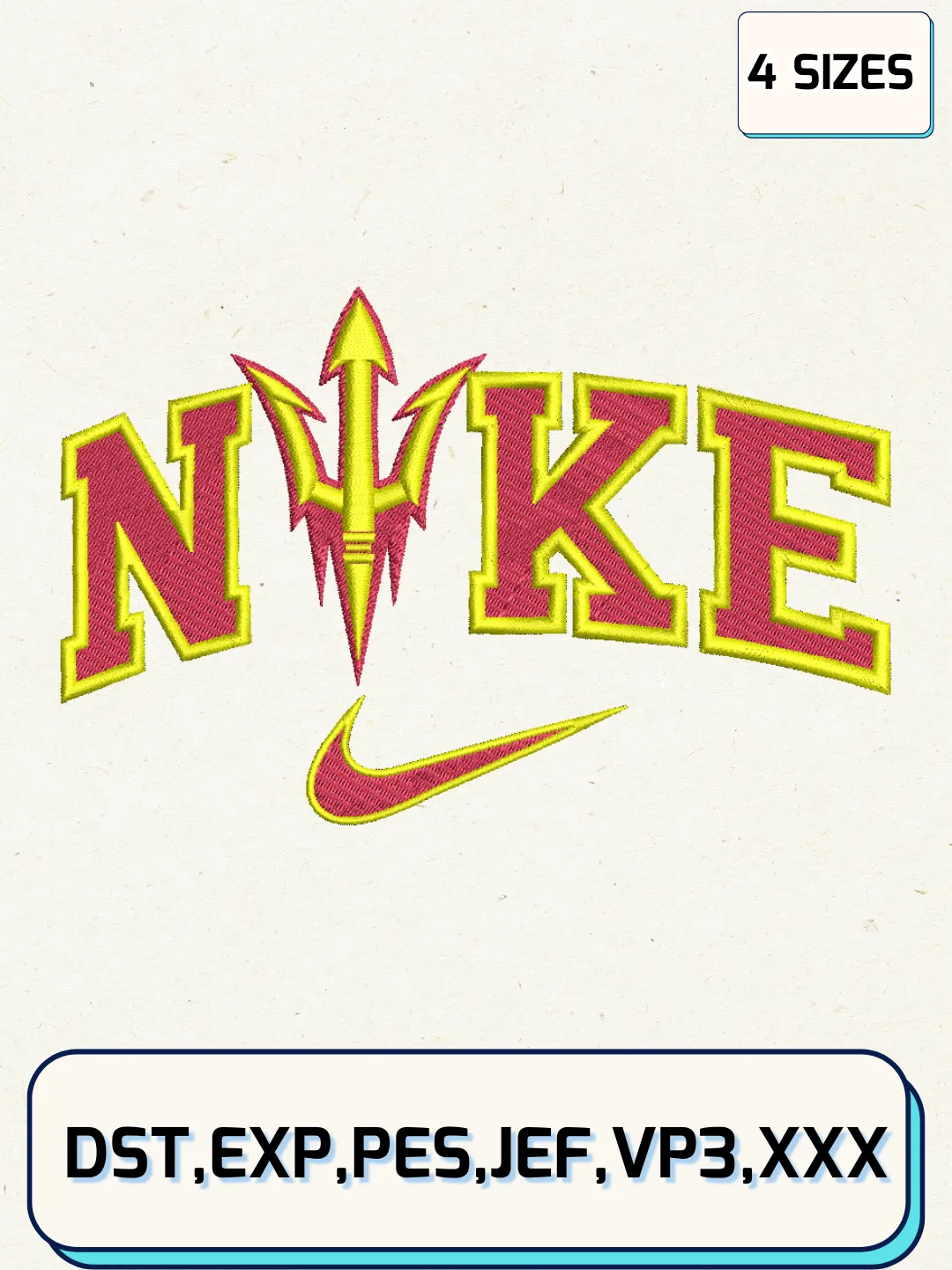 Nike X Arizona State Sun Devils Logos Embroidery Design Files, NCAA ...