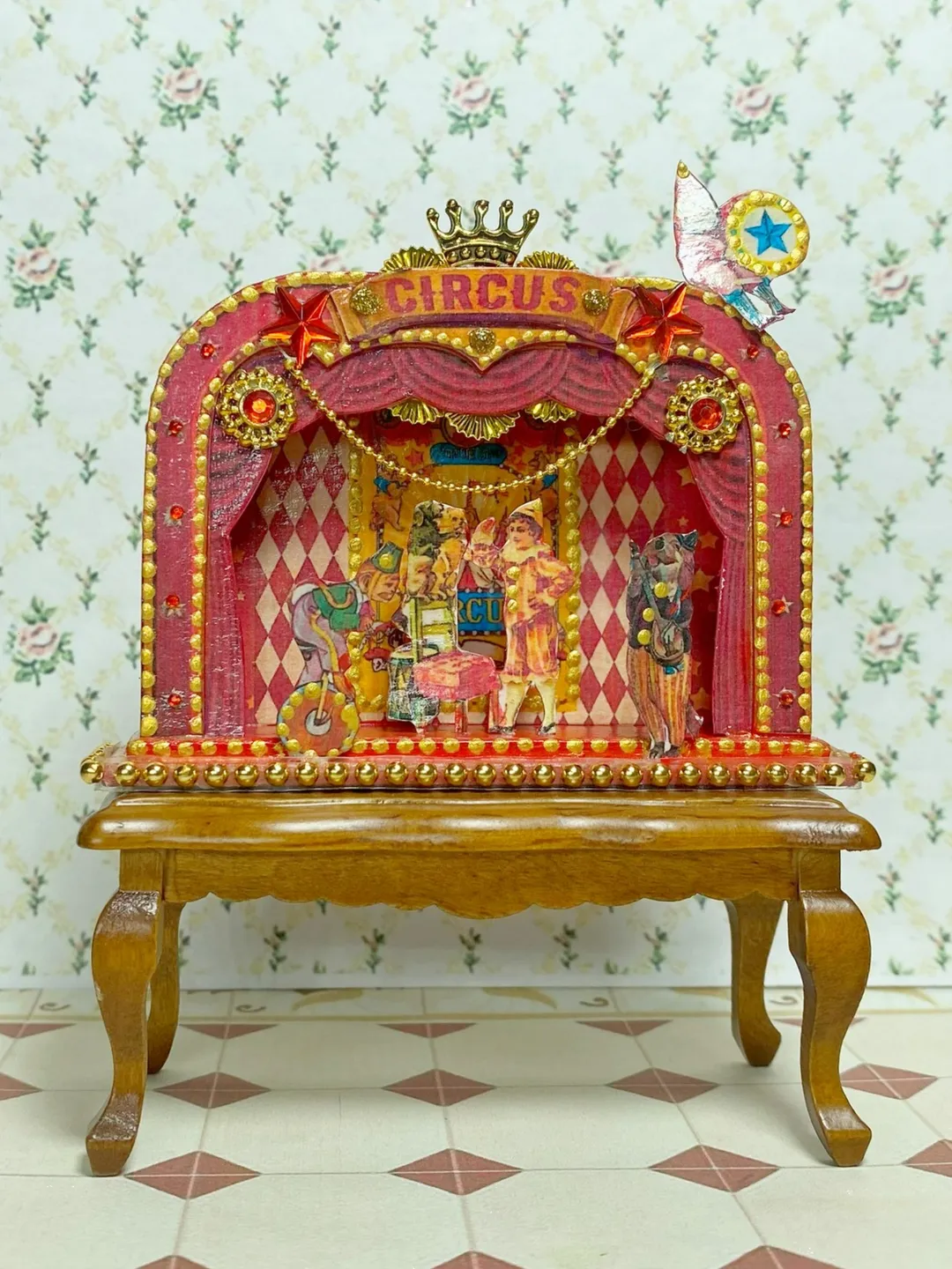 Tutorial. Puppet circus - box. 1:12. Two options.