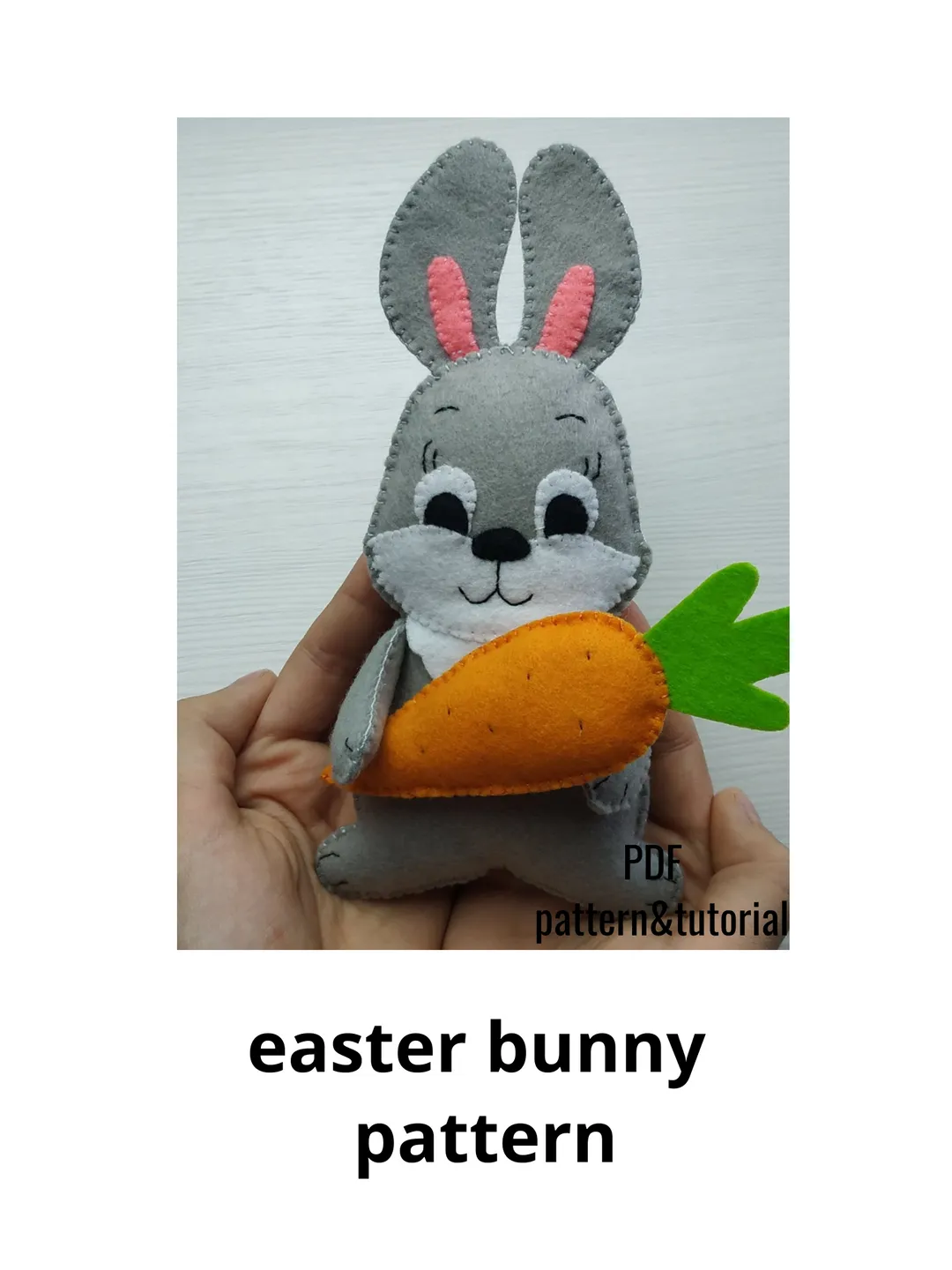 Plush Bunny Pattern and Tutorial PDF