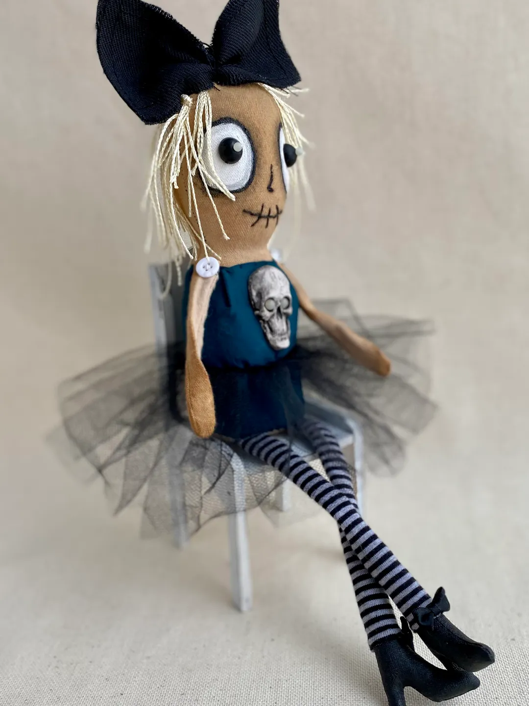 Creepy doll for oddities home decor . Cute doll for gothic gift ...
