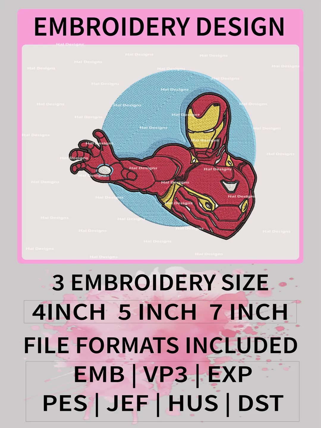Iron Man Embroidery Designs, Marvel Comics Logo Embroidery Files, Movie ...