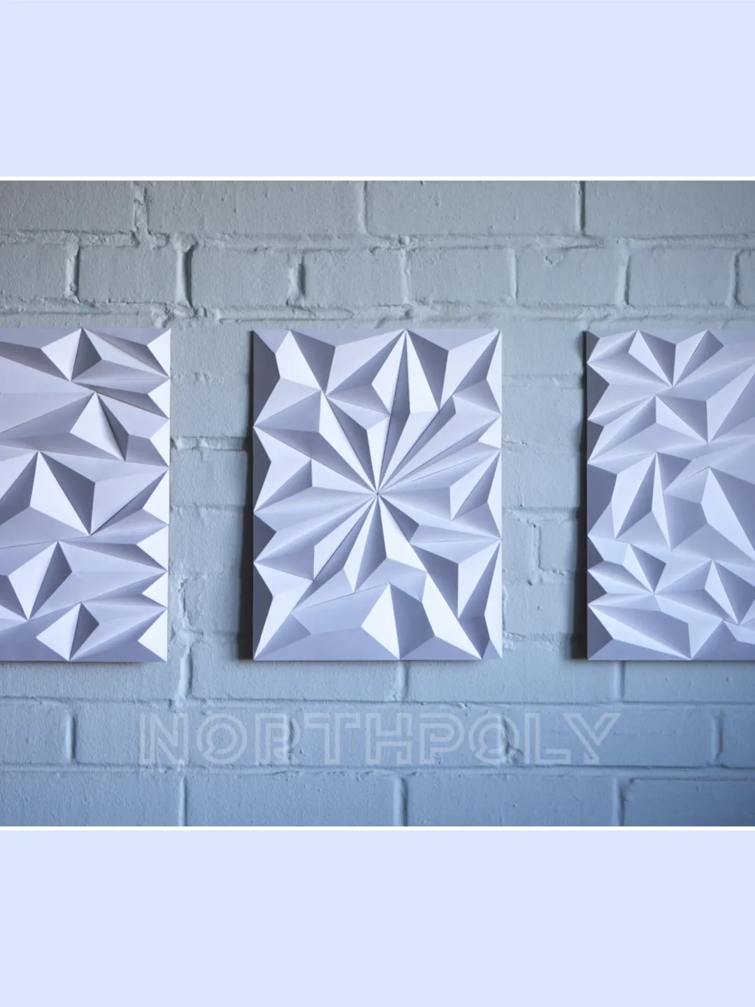 Geometric Pattern Triptych Papercraft, Digital Template, PDF Download ...