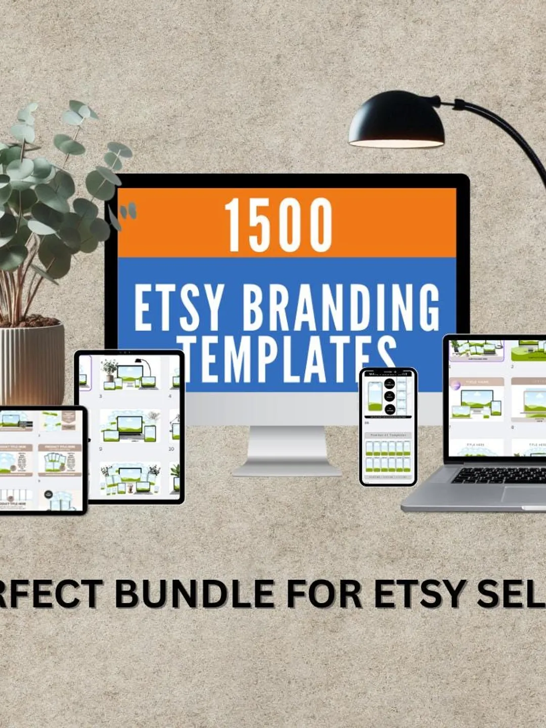 ballwool Listing Mockup Canva Templates: Digital Product Mockup Bundle