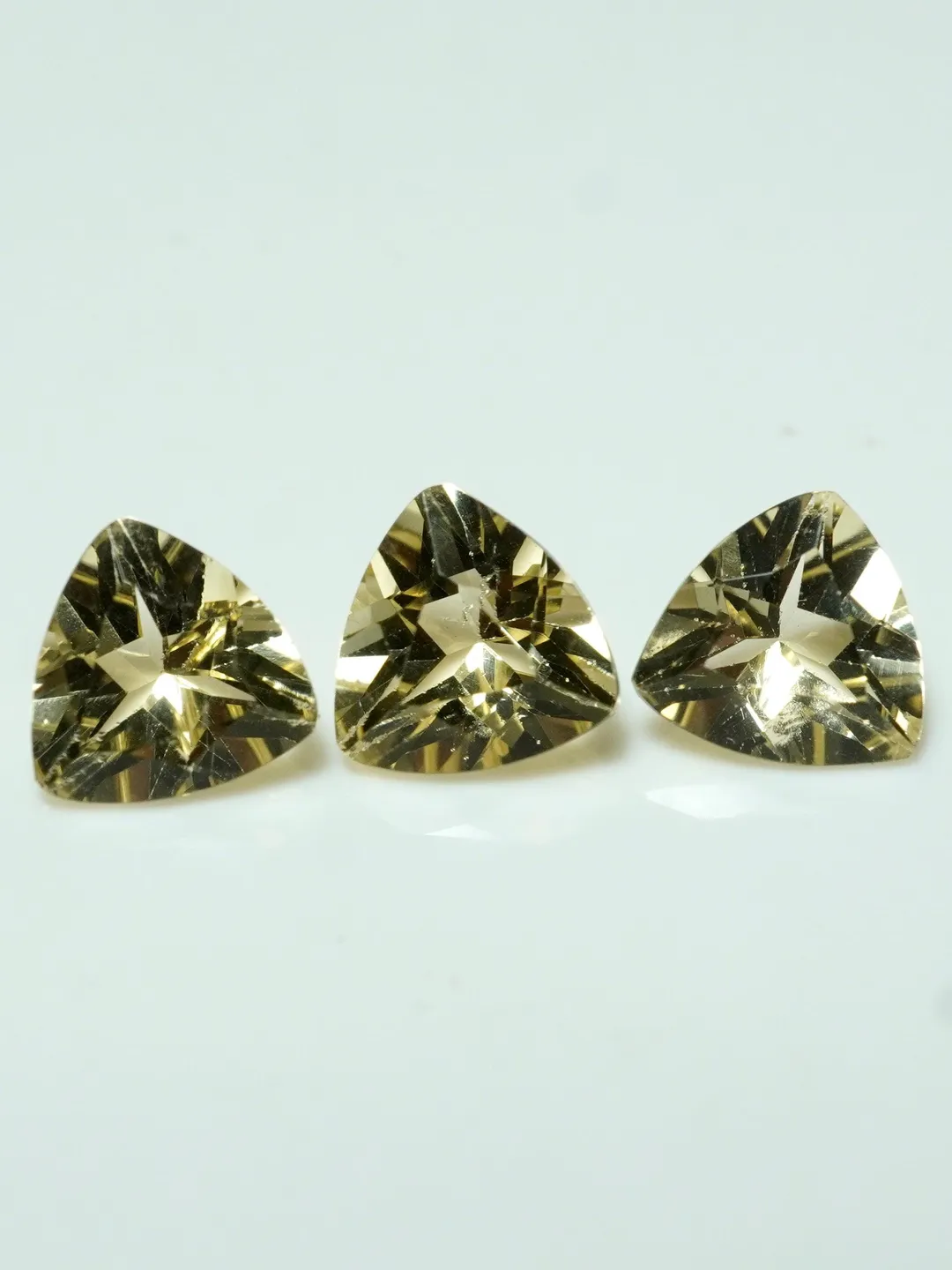Natural Yellow Labradorite Gemstone Faceted Trillion Shape Loose ...