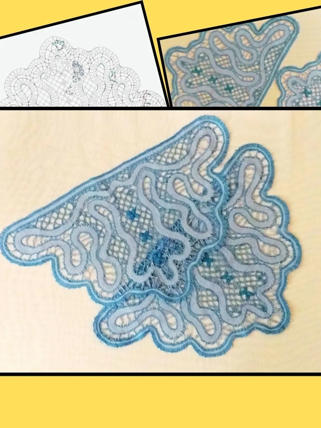Bobbin lace Collar pattern Printable PDF patern Instant download