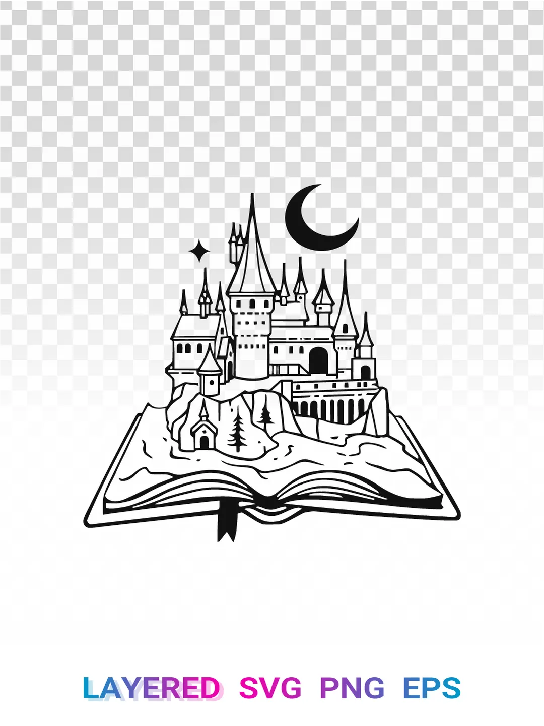 Detailed Hogwarts Castle SVG for the Ultimate Potterhead DIYer