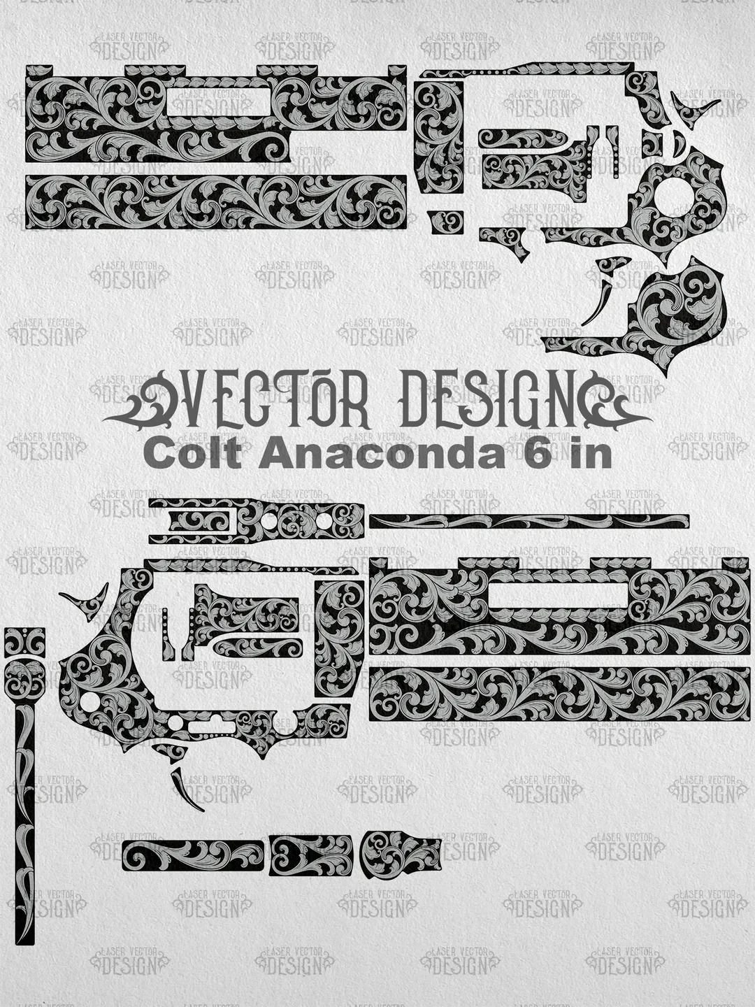 VECTOR DESIGN Colt Anaconda 6 in Scrollwork