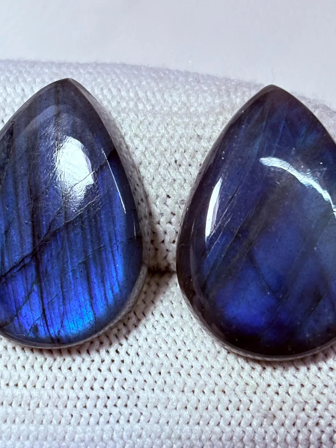 Blue Flash Labradorite Cabochon, Polished Gemstone for Jewelry Making