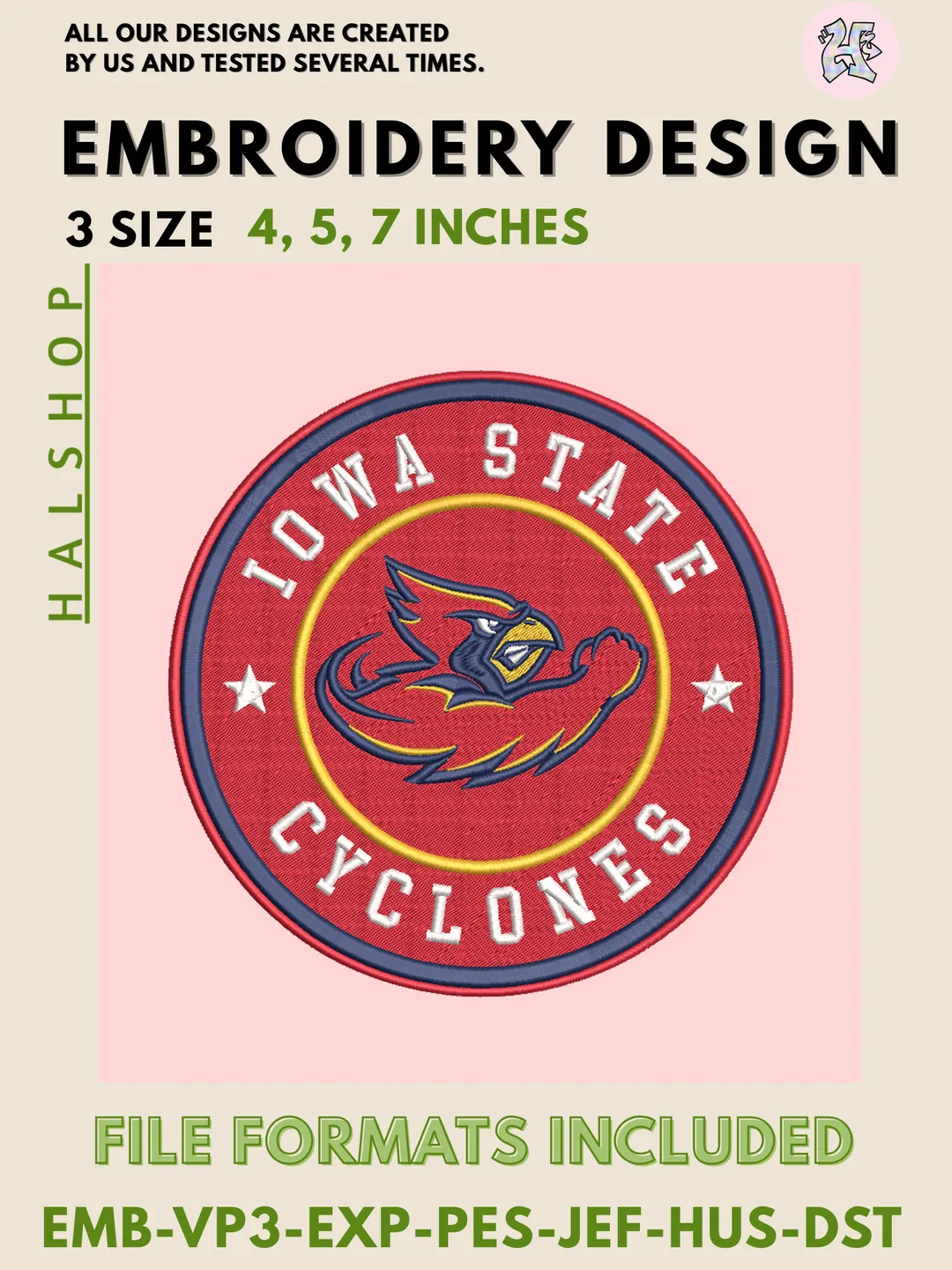 NCAA Iowa State Cyclones Embroidery Design | Iowa State University Logo ...