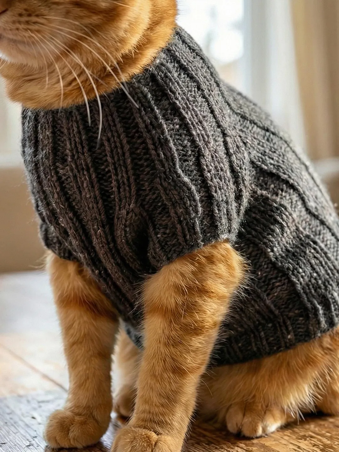 Highland Tweed Cat Sweater Knitting Pattern – Sport Weight Feline ...