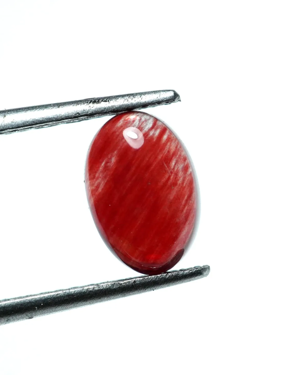 Natural Red Andesine Labradorite Oval Shape Smooth Cabochon Loose Gemstone