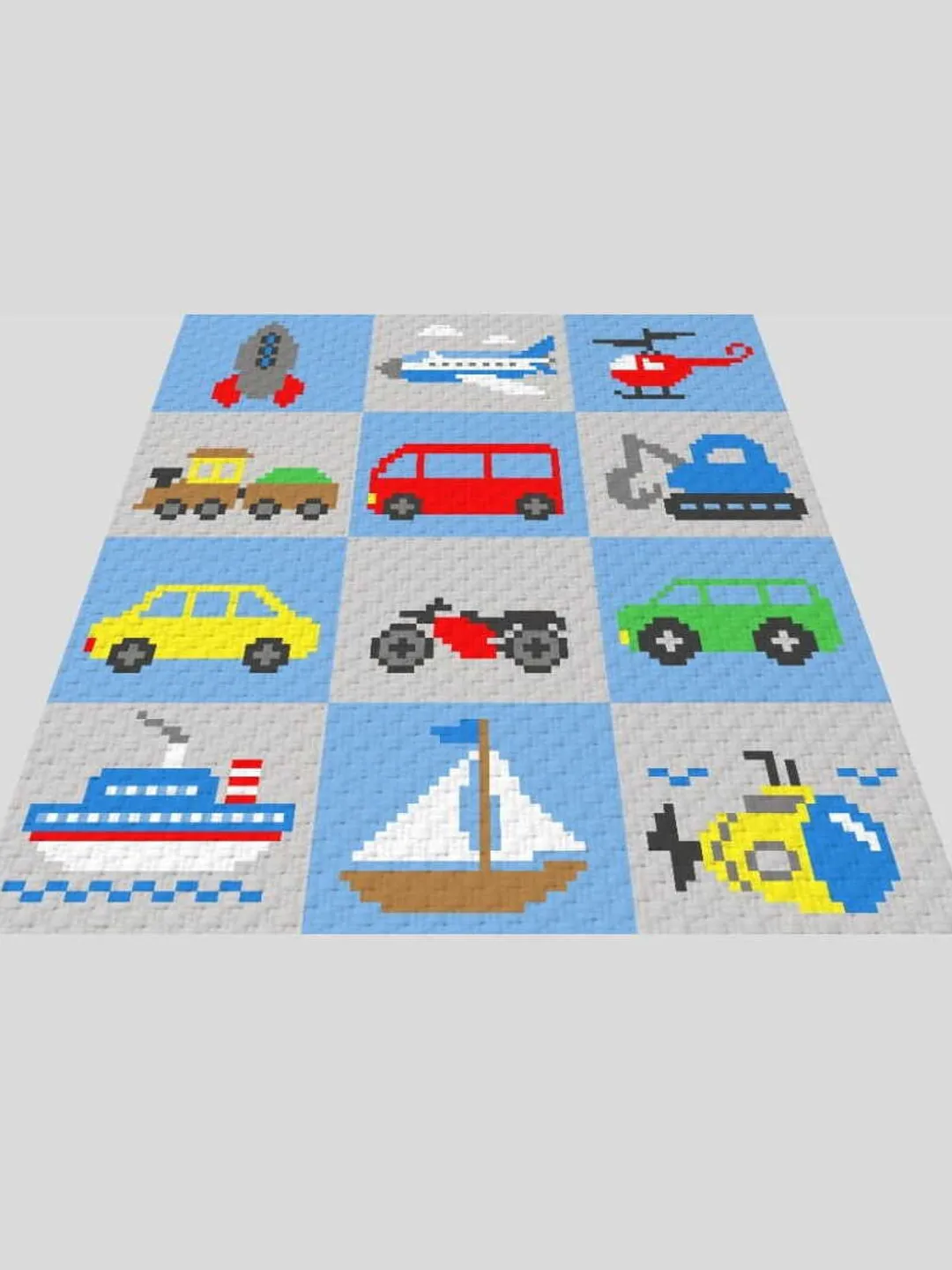 Crochet C2C Minnie Mouse graphgan blanket pattern