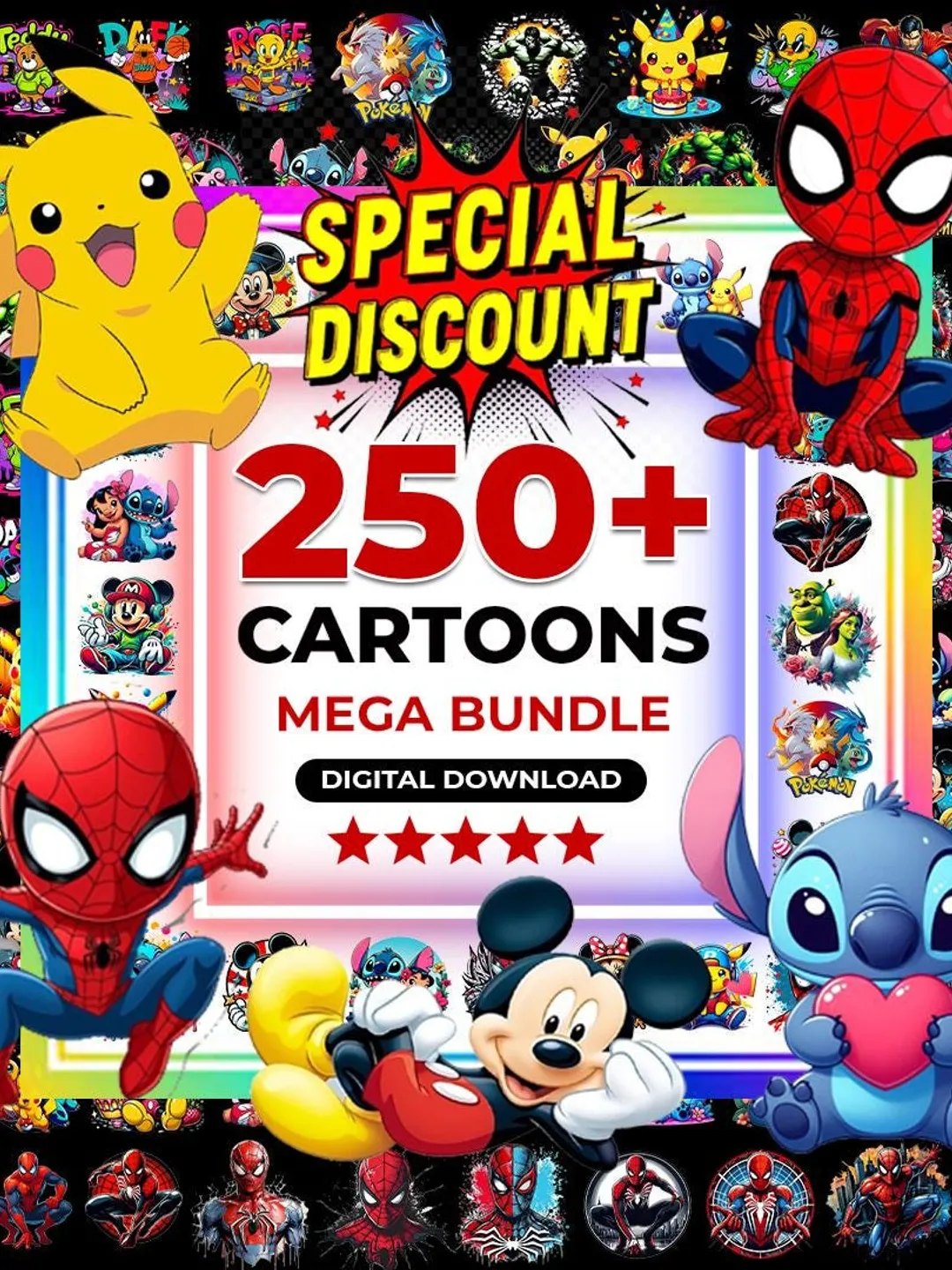 250+ Cartoon Mega Bundle Png, Cartoon characters, Cartoon Clipart ...