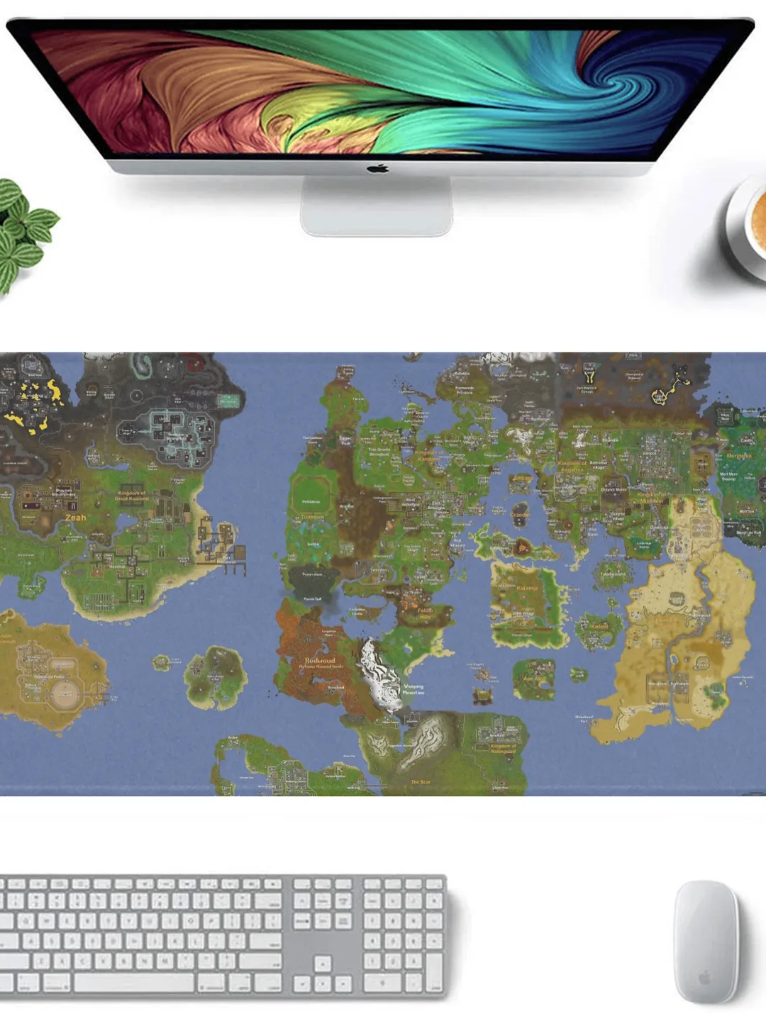 Runescape Full World Map Gaming Mousepad