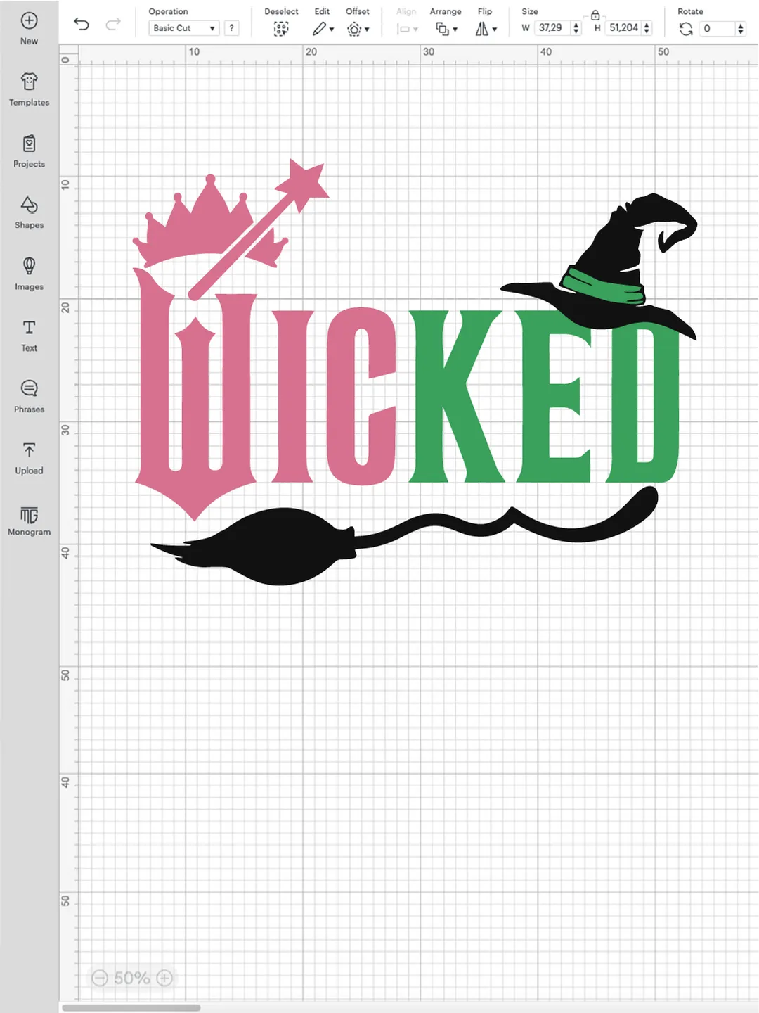 Magical Wicked SVG for the 'Pink and Green' Bestie Squad