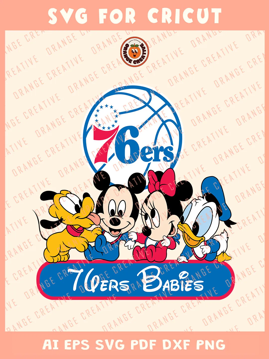 NBA 76ers Babies Svg Files, NBA Team x Mickey Svg Designs, NBA ...