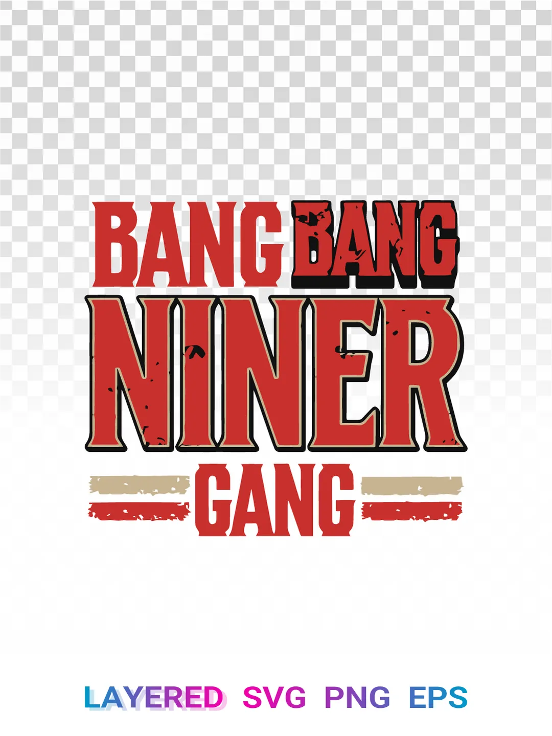 The Ultimate Gritty Niner Gang Design for Vintage Fan Apparel