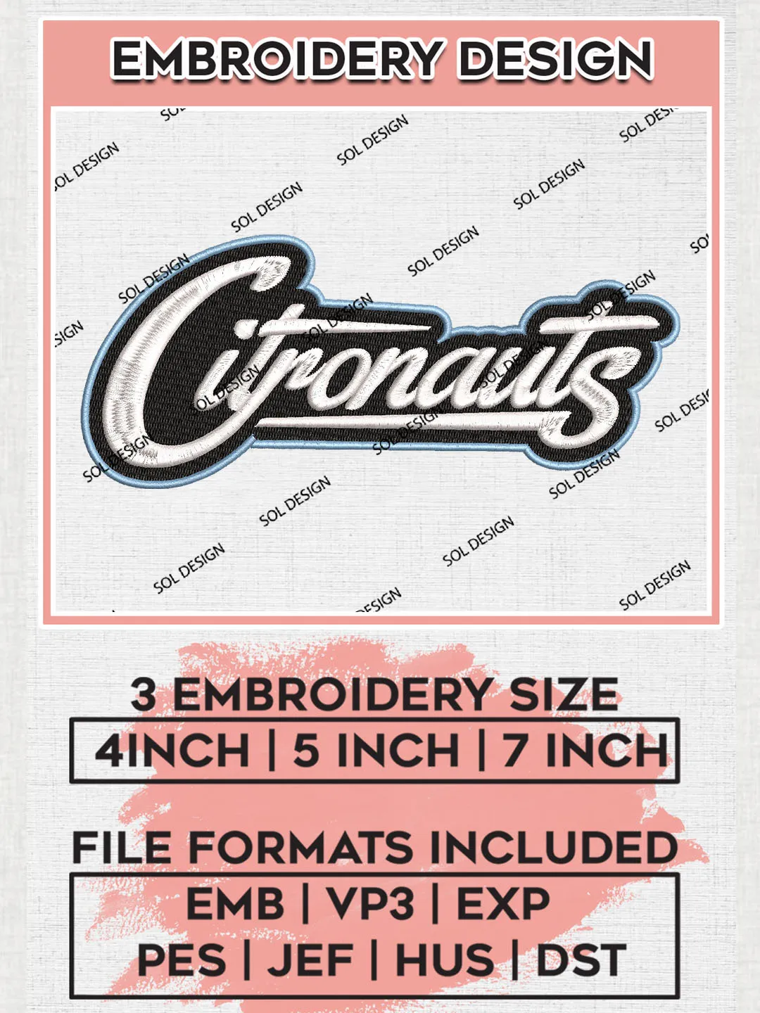 NCAA Citronauts College Team Logo Embroidery Design Files, NCAA UCF ...