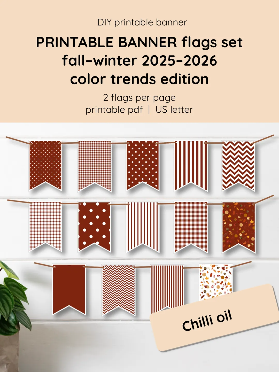 Printable Thanksgiving banner set. DIY Fall Garland Decor. Thanksgiving ...