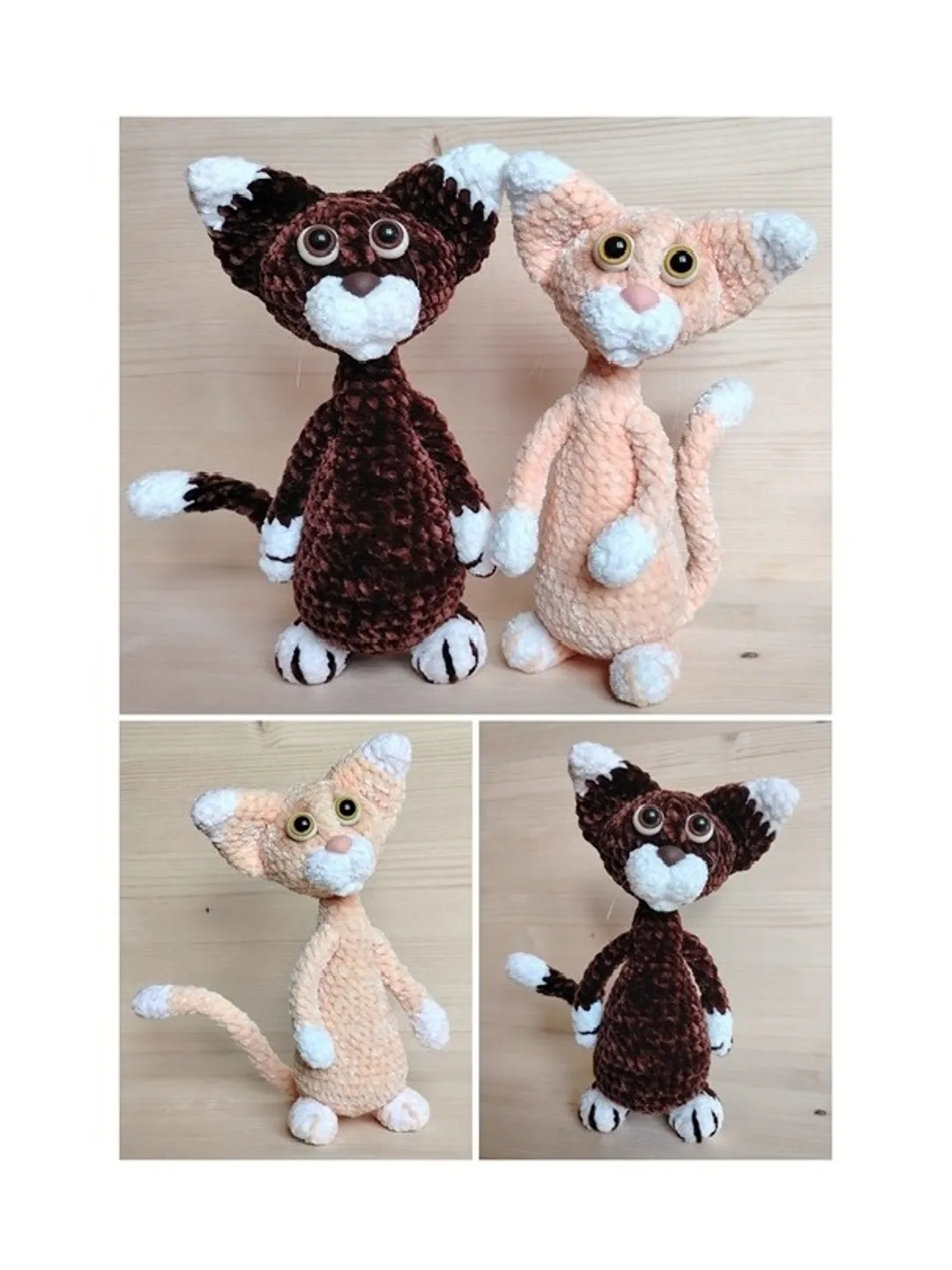 Crochet pattern cat, digital file PDF, amigurumi animals