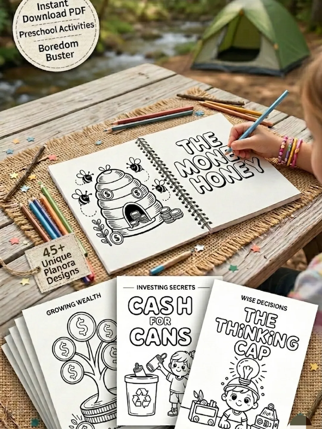 45+ Beginner Financial Literacy Coloring Book for Kids Meet Money ...