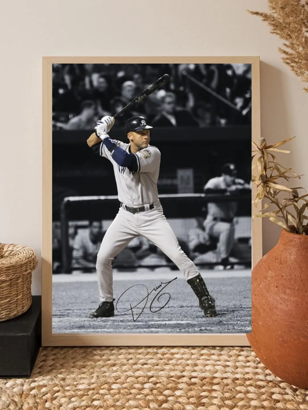 Derek Jeter Baseball Wall Art Poster Printable, Iconic MLB Shortstop ...