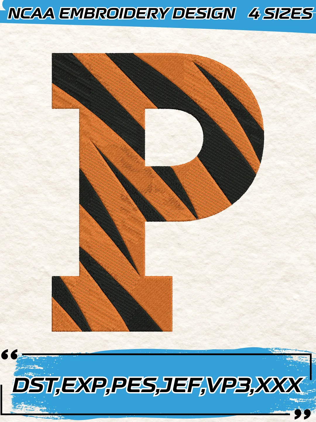Princeton Tigers Logo Embroidery Design,NCAA Logo Embroidery Design ...