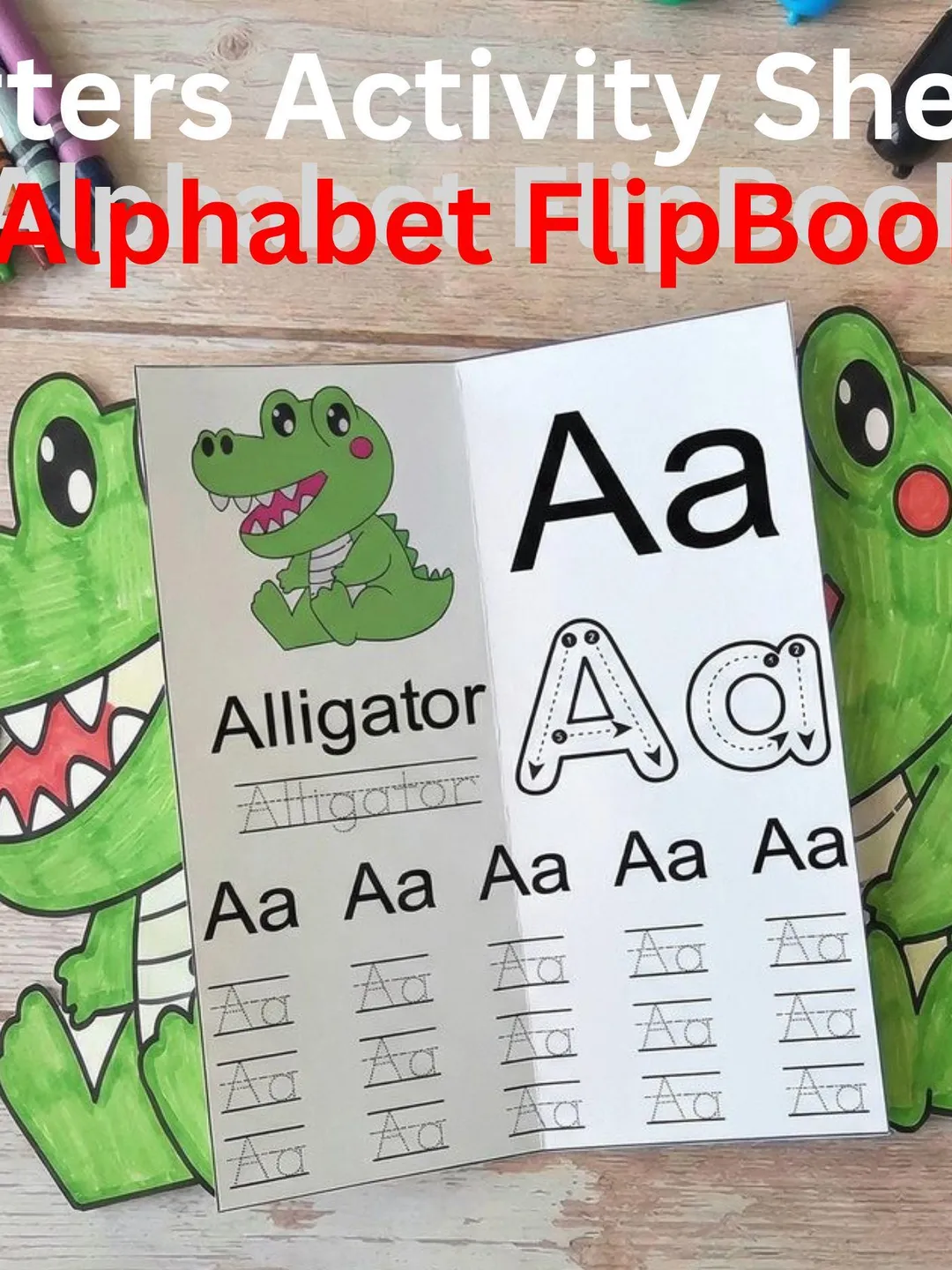 Alphabet Flip Book Printable: ABC Letter Tracing Activity (Digital ...
