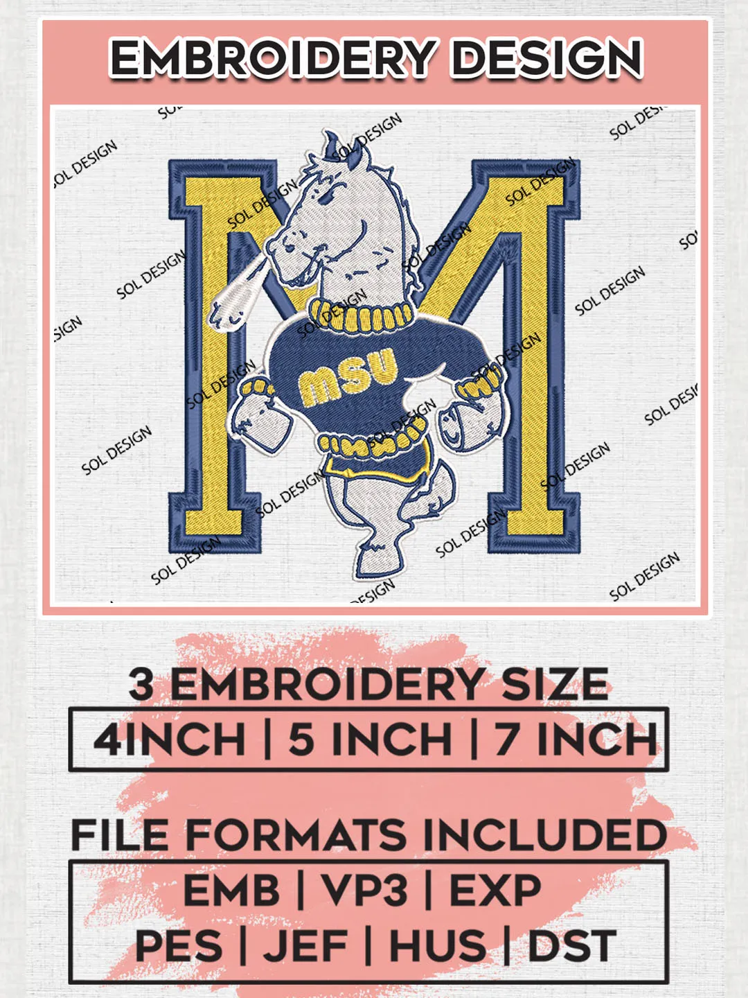 Murray State Racers Team Mascot Logo embroidery designs, NCAA Murray ...